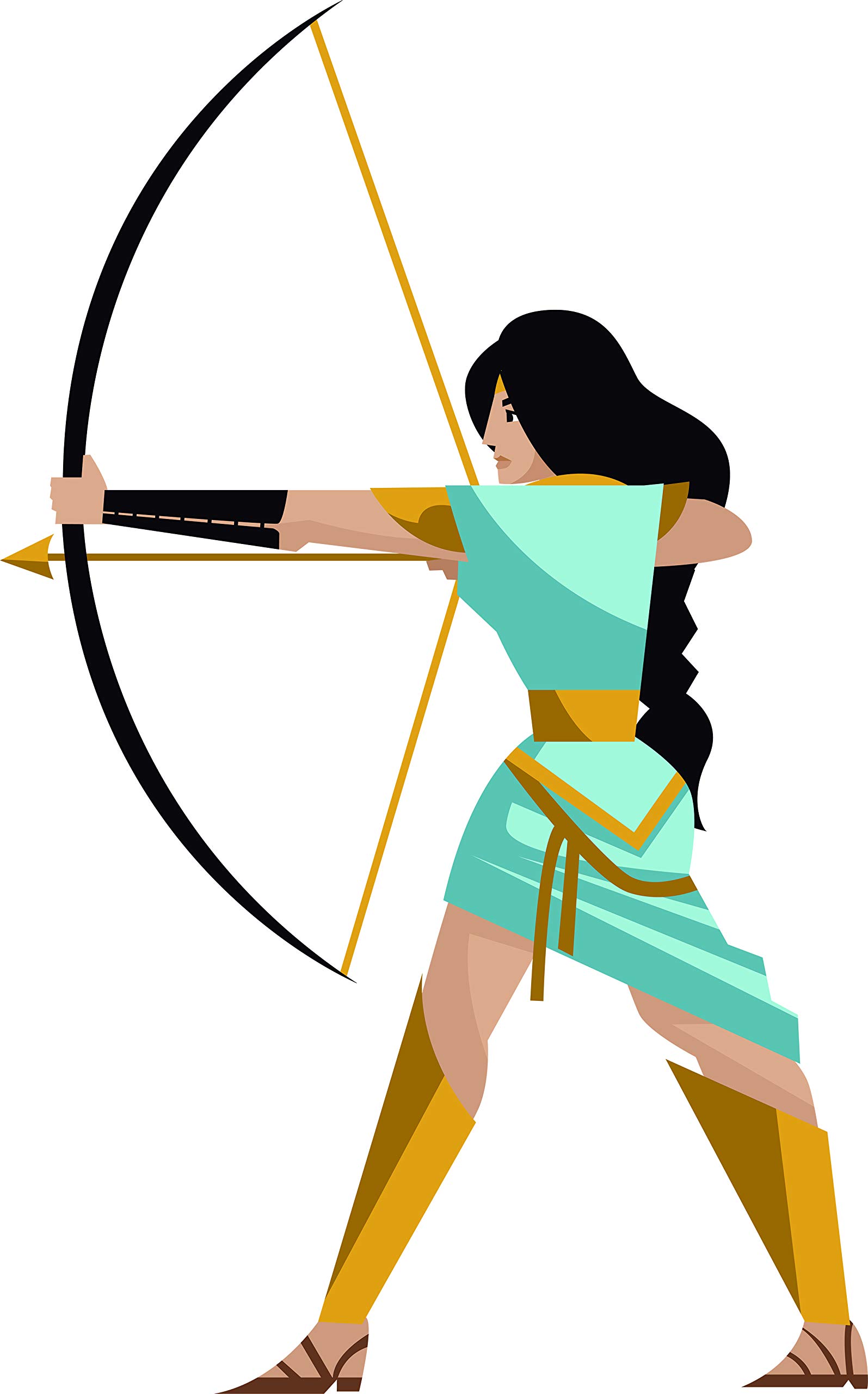Cartoon Hunter With Bow And Arrow