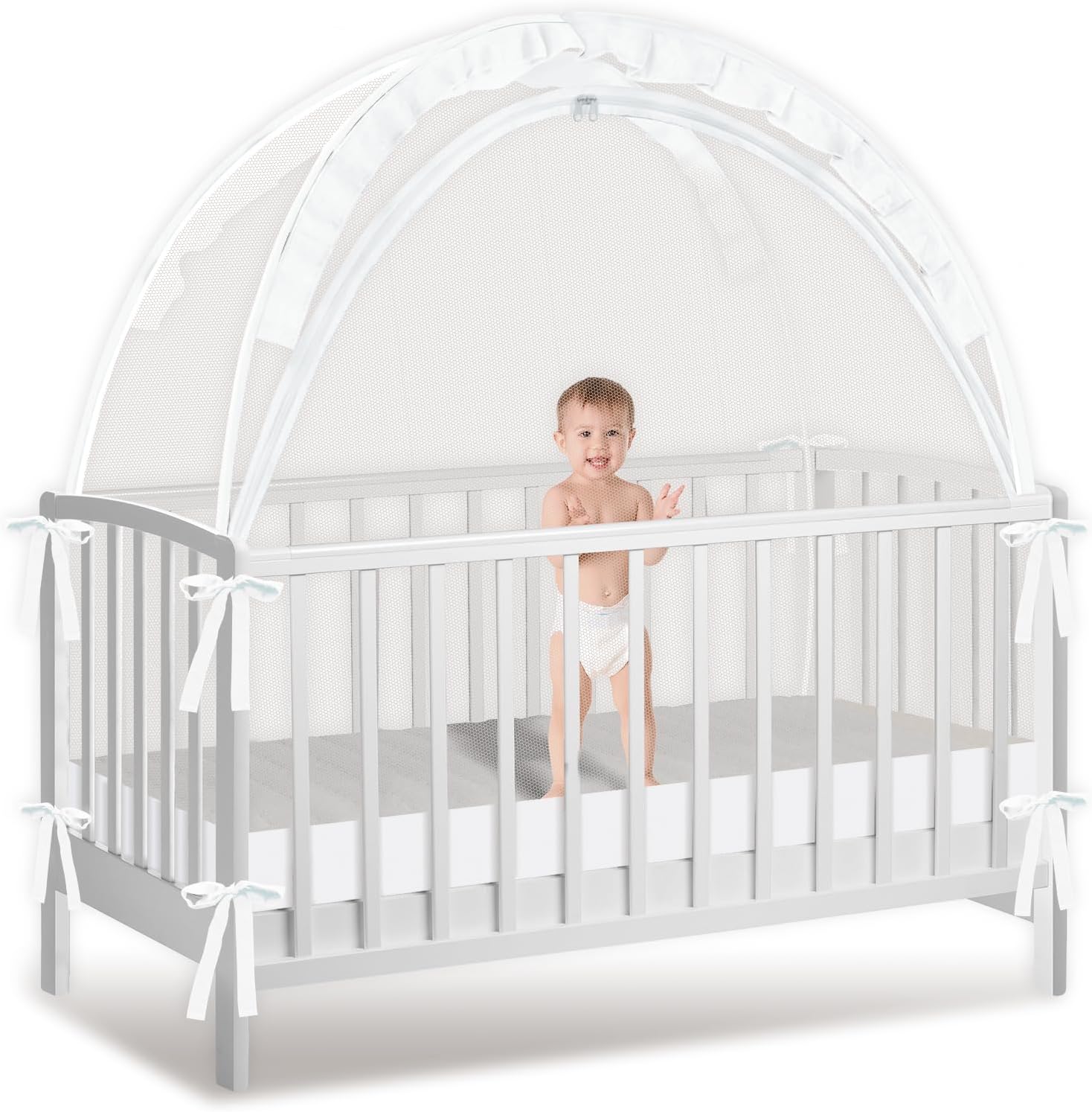 Amazon.com : Crib Tent to Keep Baby from Climbing Out - Mesh Climbing ...