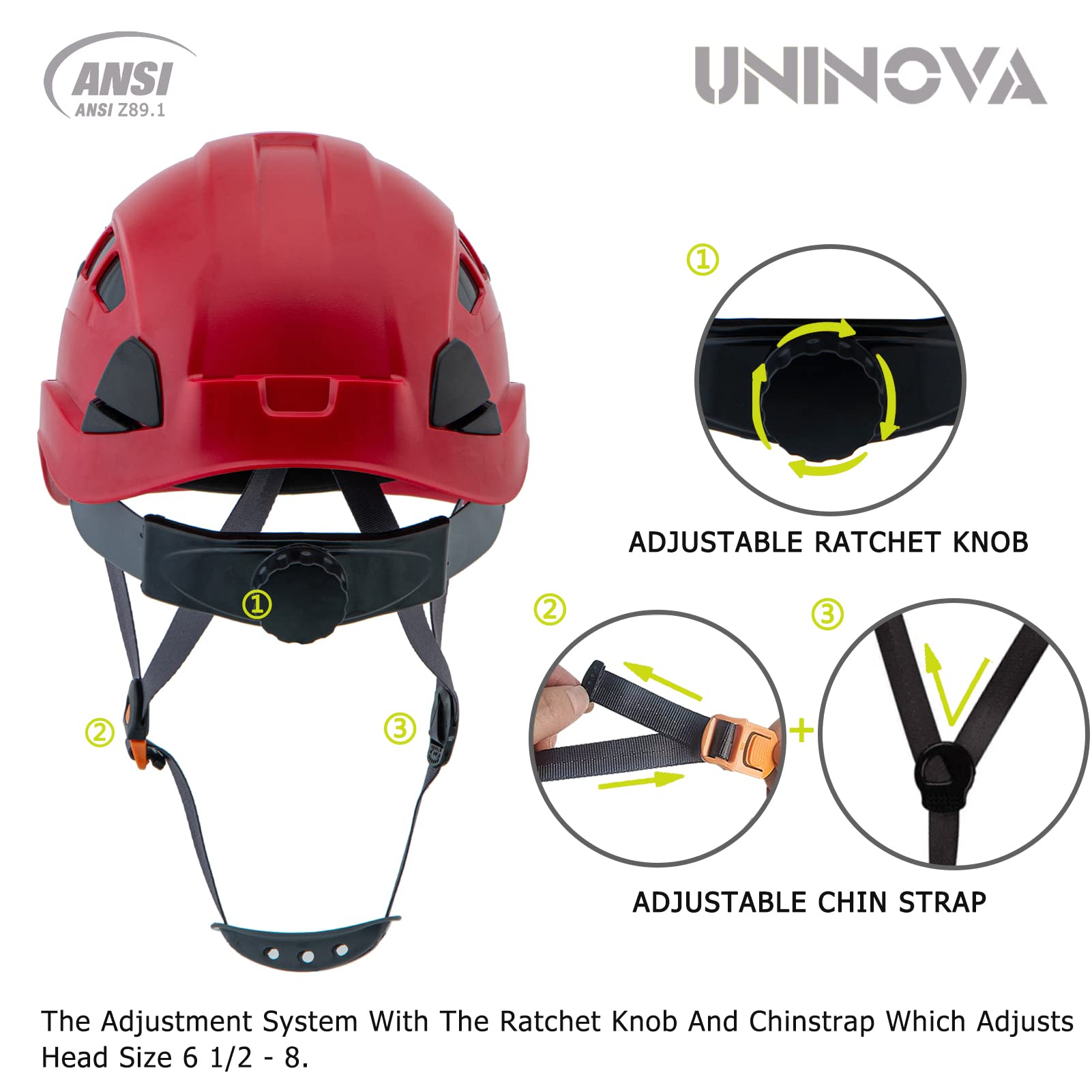 Snapklik.com : UNINOVA Safety Hard Hat - ANSI Z891 Approved Helmet ...
