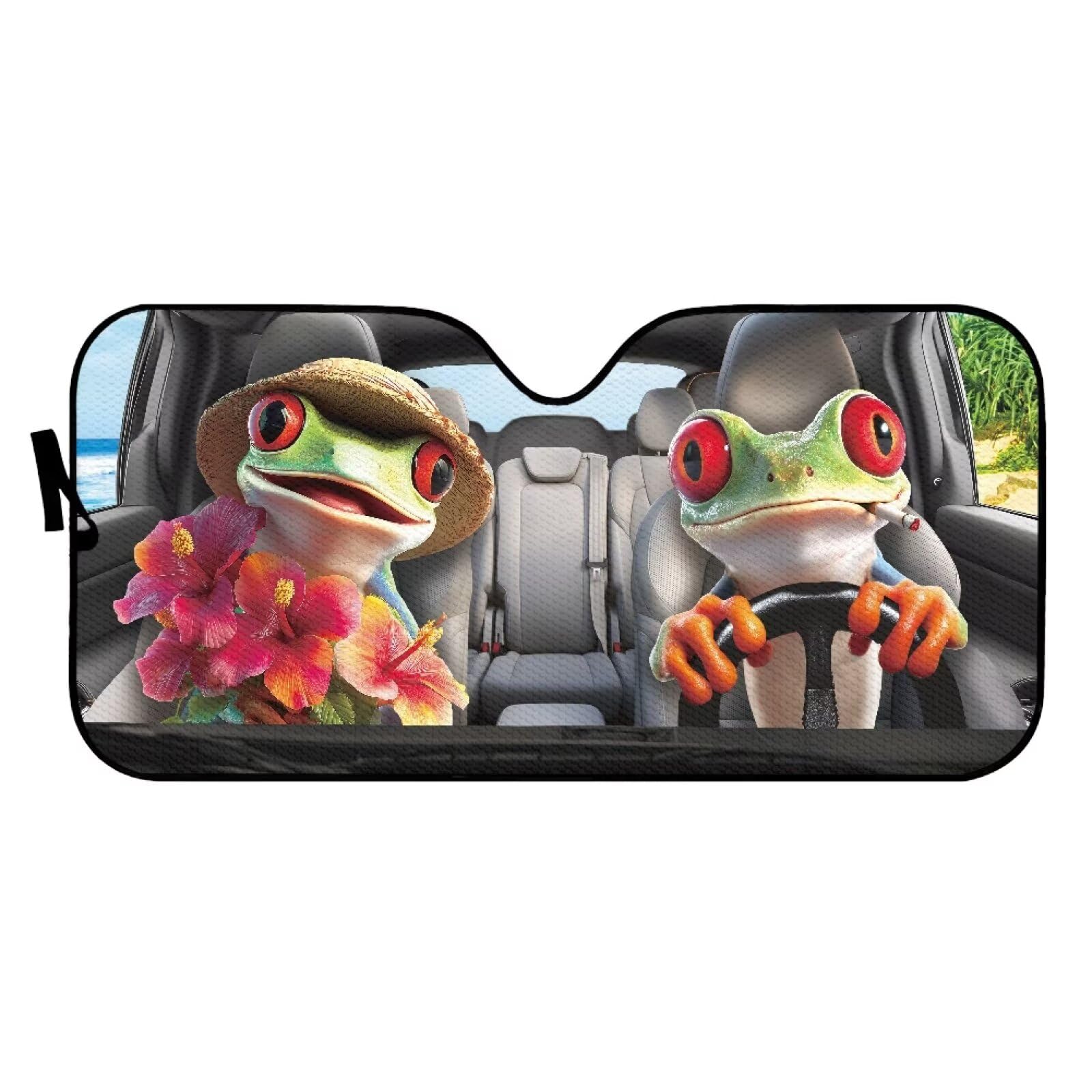 Funny Animal Sun Shade Funny Sheep Car Windshield Sun Shade, Universal ...