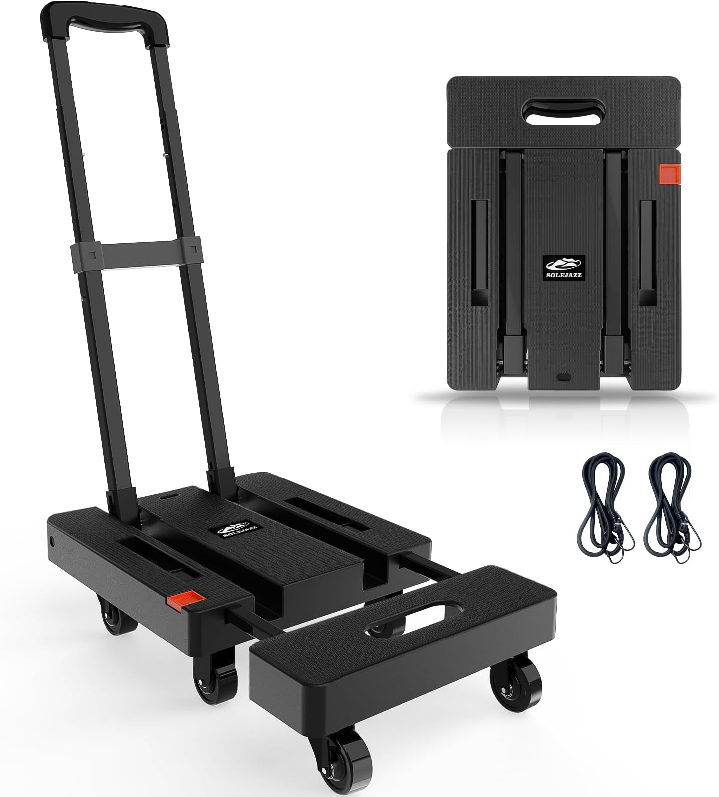 Amazon.com: SOLEJAZZ Fold Up Portable Dolly, Folding Hand Truck for ...
