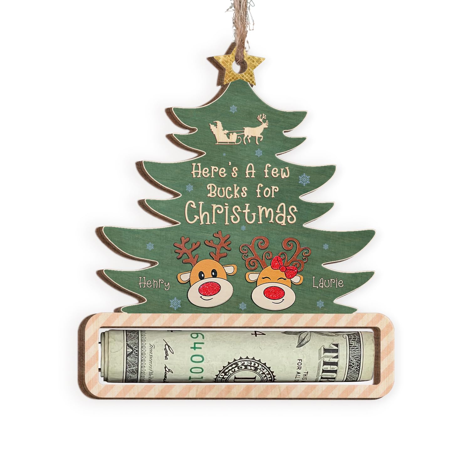 Amazon.com: CustomizeAF Christmas Money Holder Ornaments for Gifting ...