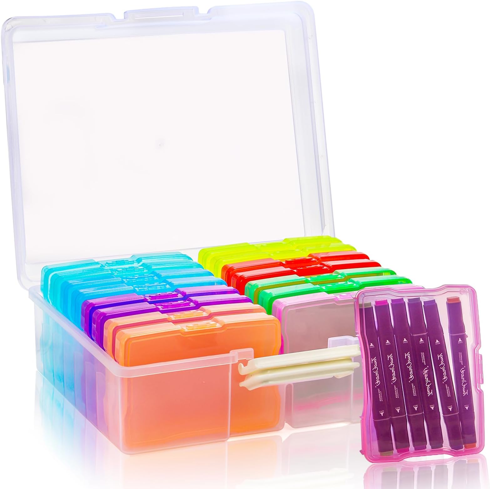 Amazon.com: Bright Creations 16 Transparent 4x6 Photo Storage Boxes and ...
