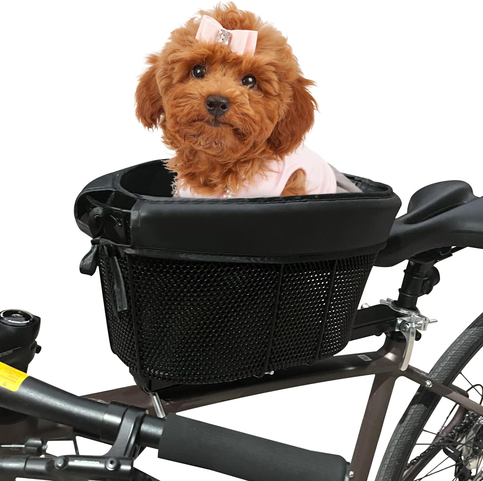 Amazon.com : Dog Bike Basket, Adjustable Safety Strap Pet Bike Basket ...