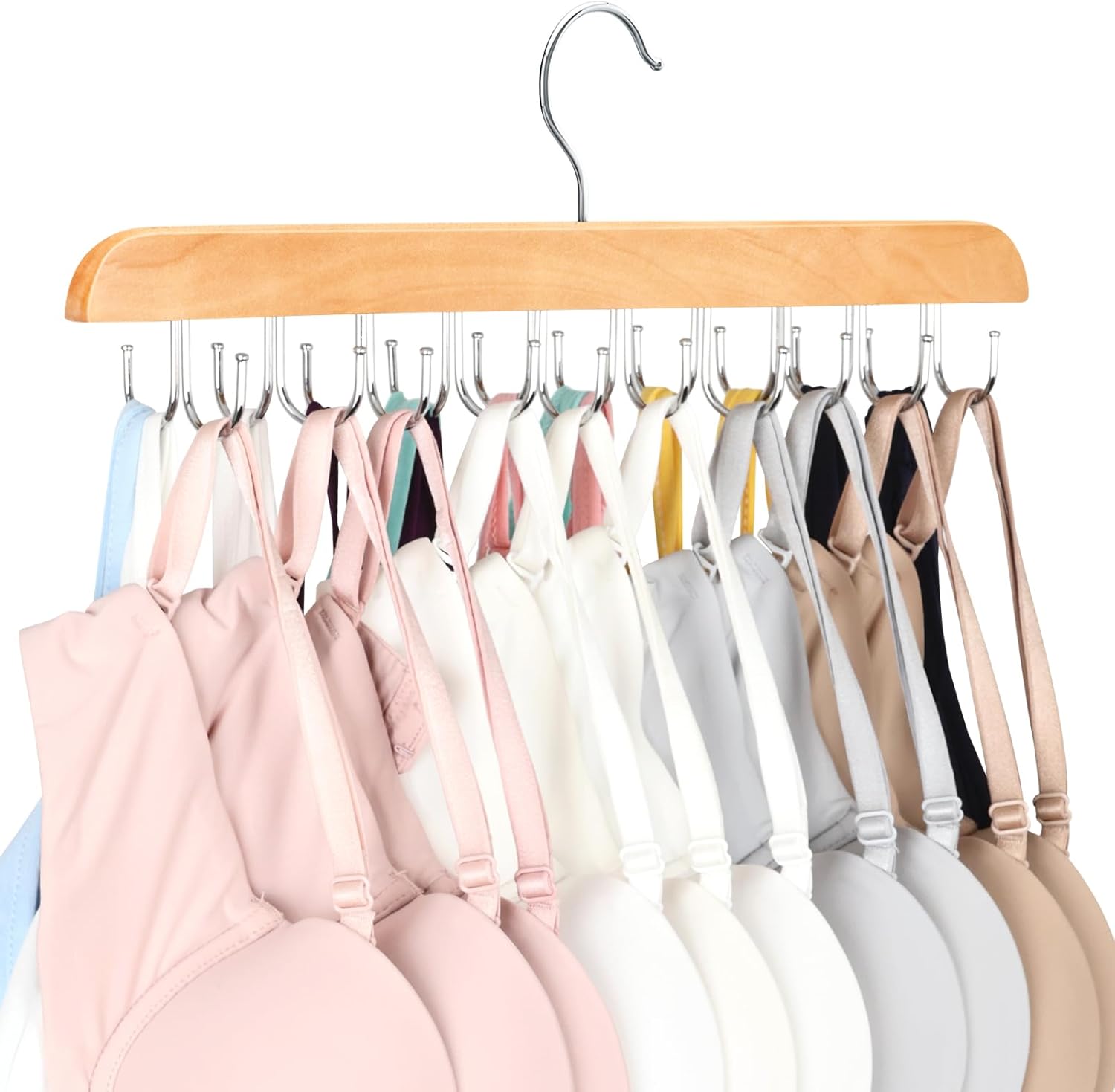 Amazon.com: Bra Hanger for Closet, Tank Top Organizer 20 Hooks Capacity ...