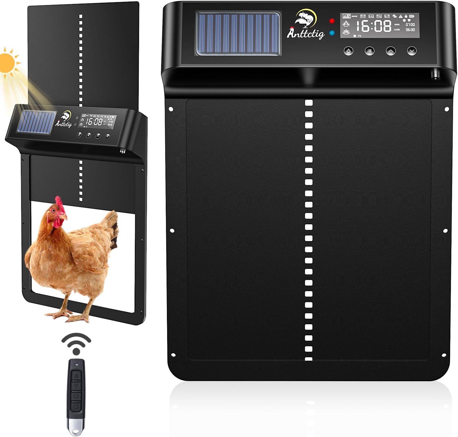 Amazon.com: Automatic Chicken Coop Door, Solar Powered Chicken Door ...
