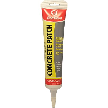 Red Devil 0644 Pre-Mixed Concrete Patch, 1 Quart, Pack of 1, Gray ...
