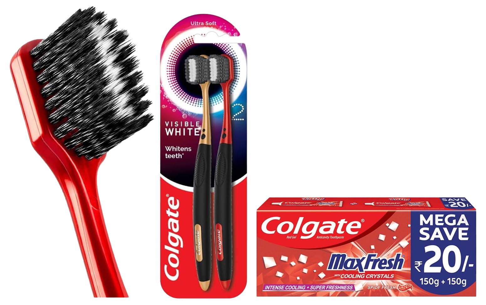 Buy Colgate Visible White O2 Manual Toothbrush- 2 Pcs & Colgate ...