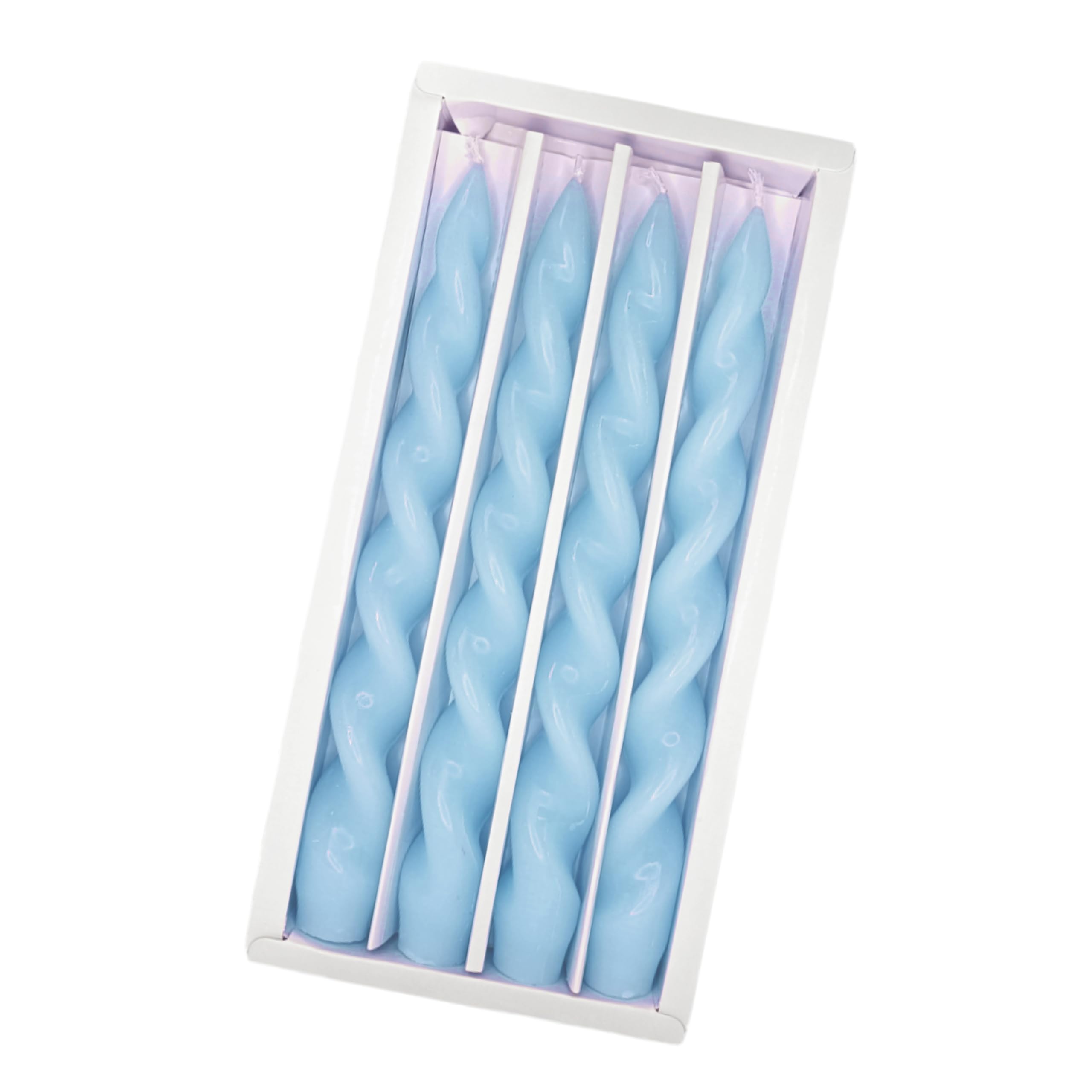 Amazon.com: Blue Candlesticks Spiral Taper Candle Twisted Candle Sticks ...