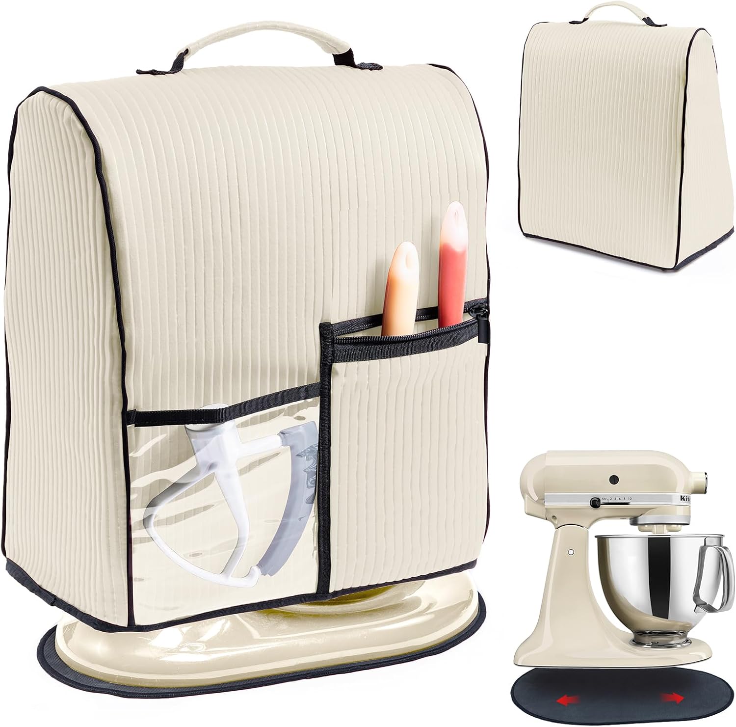 Amazon.com: BAGSPRITE Stand Mixer Cover with Applicance Slider for ...