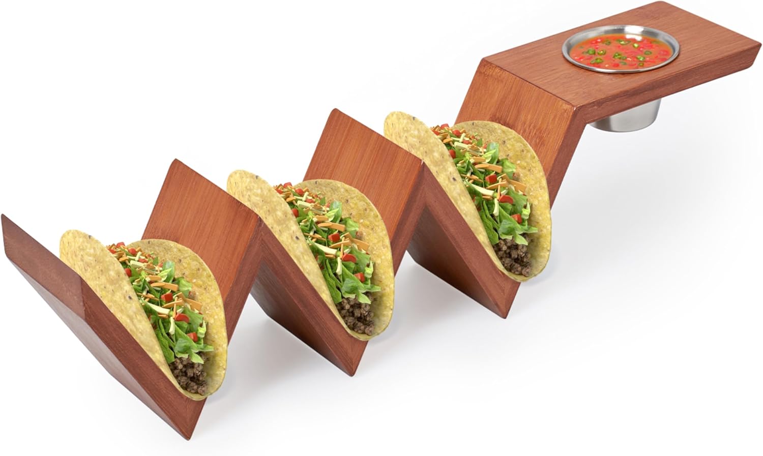Amazon.com: 2LB Depot Wooden Taco Holder Tray - Durable Bamboo with ...