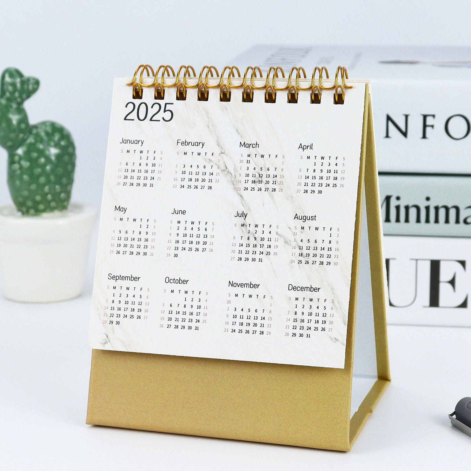 Snapklik.com : Desk Calendar Planner 2025-2026, Flip Desktop Calendar ...