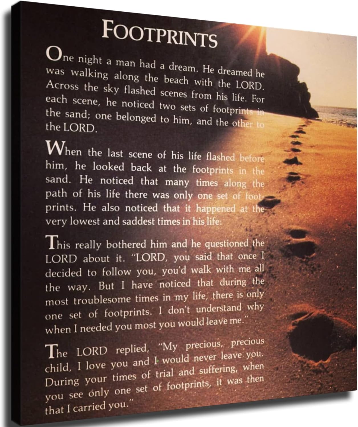 Amazon.com: BucCan Friendly Shop Inspirational Footprints Poem In The ...