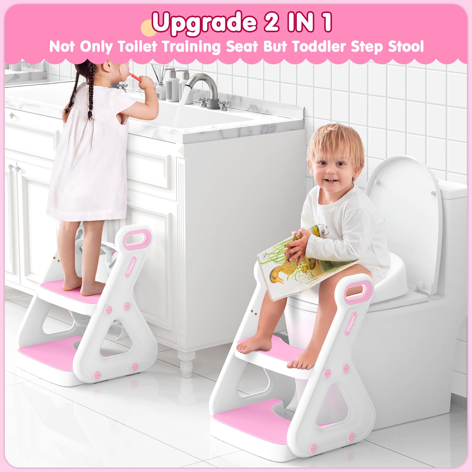 Gimars Upgrade Ultra-Stable 2 In 1 Multifunctional Toddler Potty Seat ...