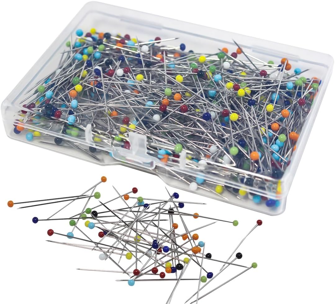 Amazon.com: 600 PCS Straight Pins 1.6 in Pearlized Ball Head Sewing ...