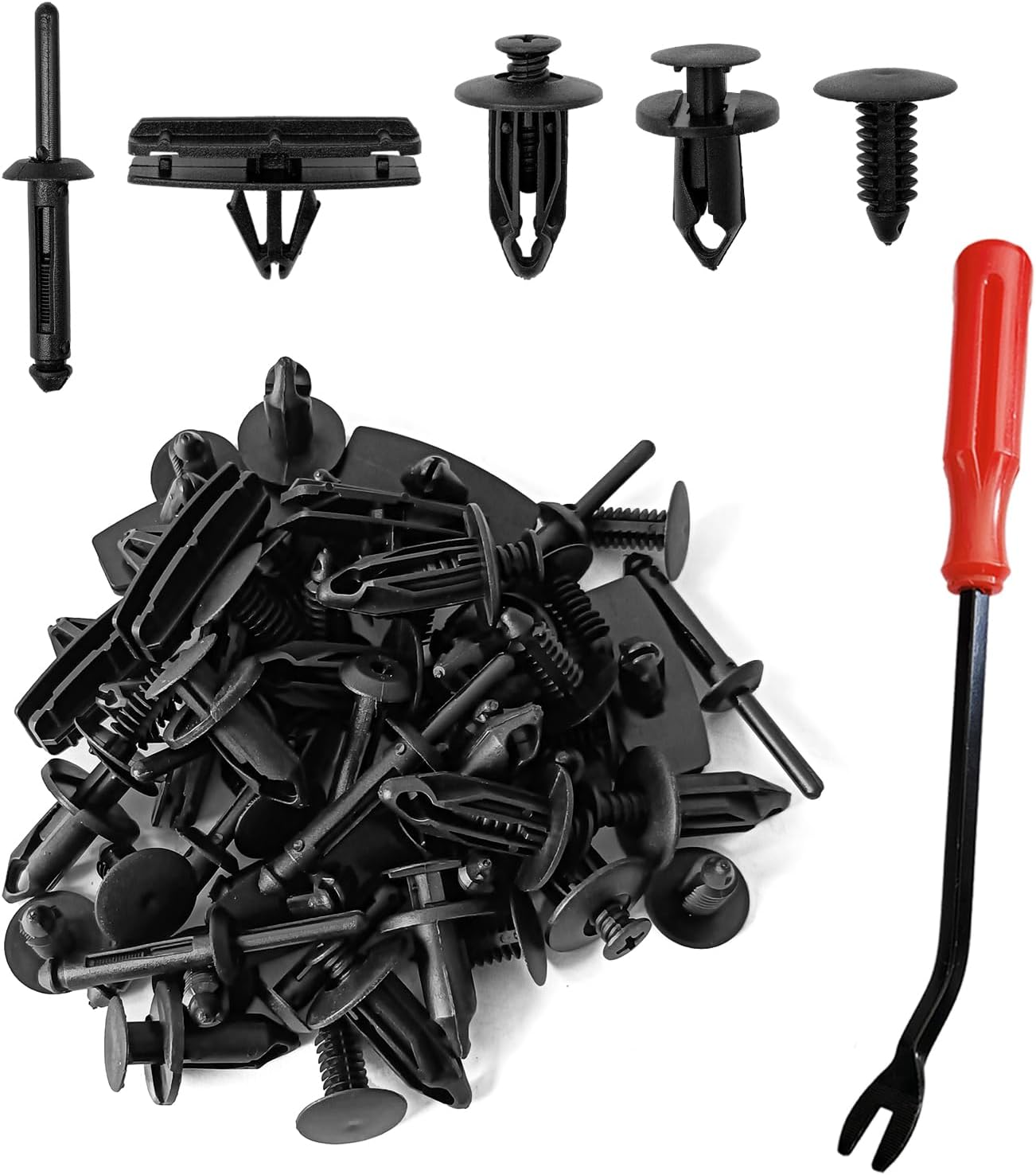 Amazon.com: Fit for Wrangler Ram Push-Type Plastic Rivets 6 in 1 Grille ...