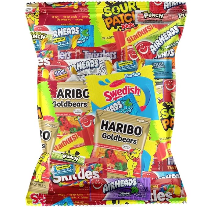 Amazon.com : Bulk Assorted Fruit Candy - Starburst, Skittles, Swedish ...