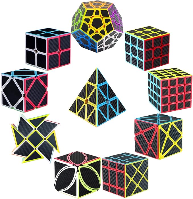 Amazon.com: Roxenda Speed Cube Set of 2x2 3x3 4x4 Skew Ivy Axis Fisher ...