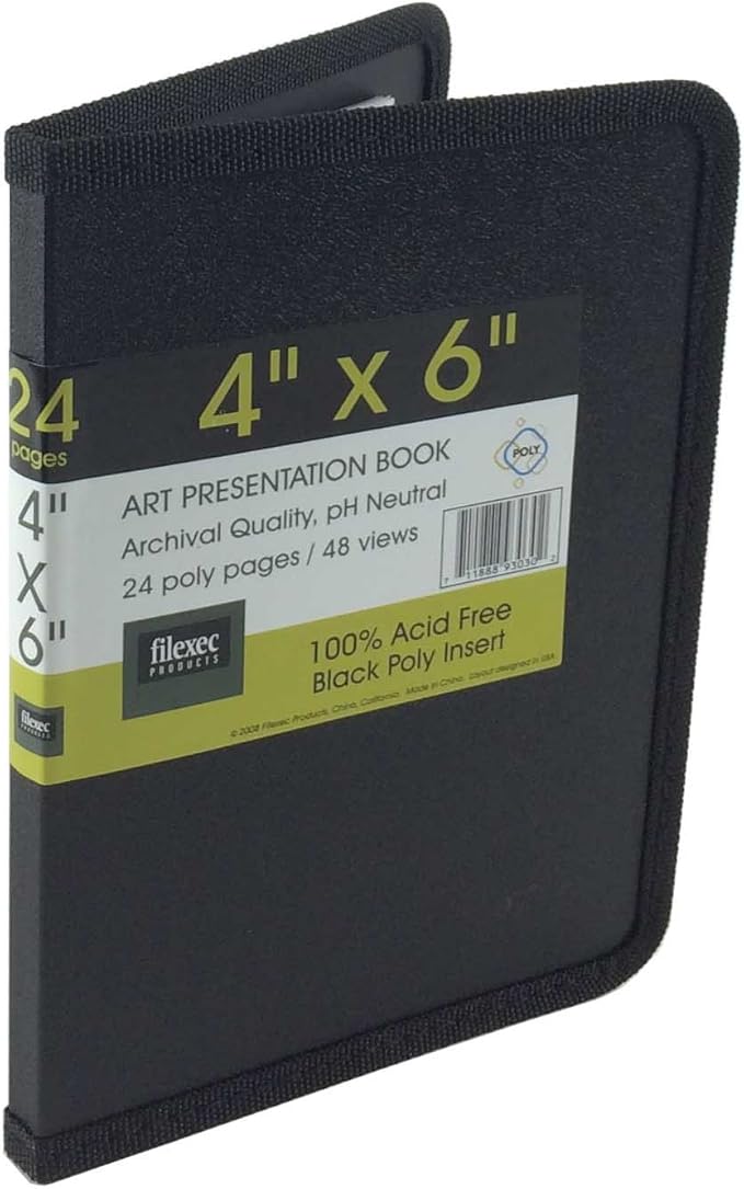 Amazon.com : Filexec Products Art Presentation Book, 4"x6", 24Page/48 ...