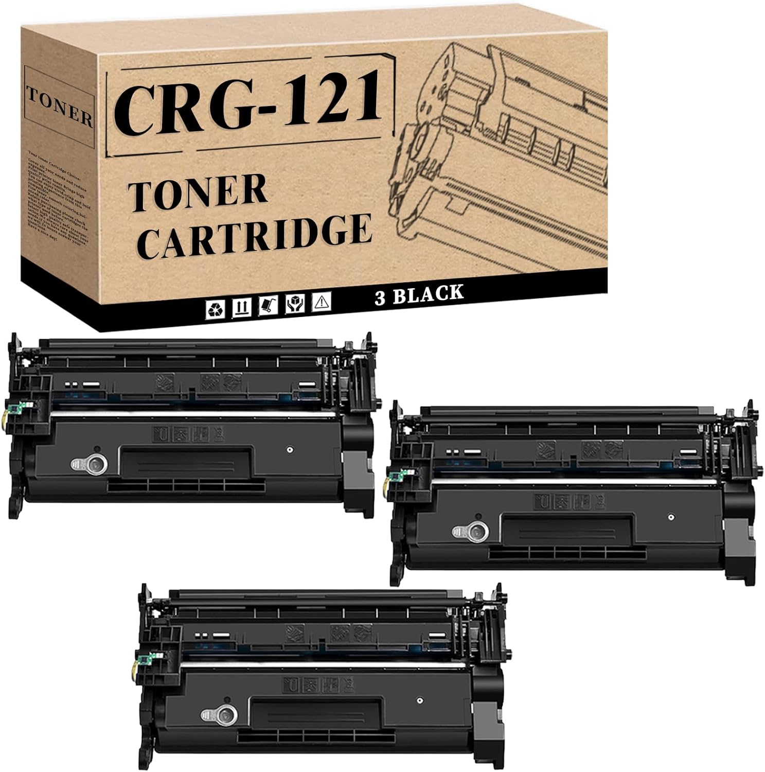 Amazon.com: Compatible CRG-121 Toner Cartridge Replacement for Canon ImageCLASS D1650 1620 ...