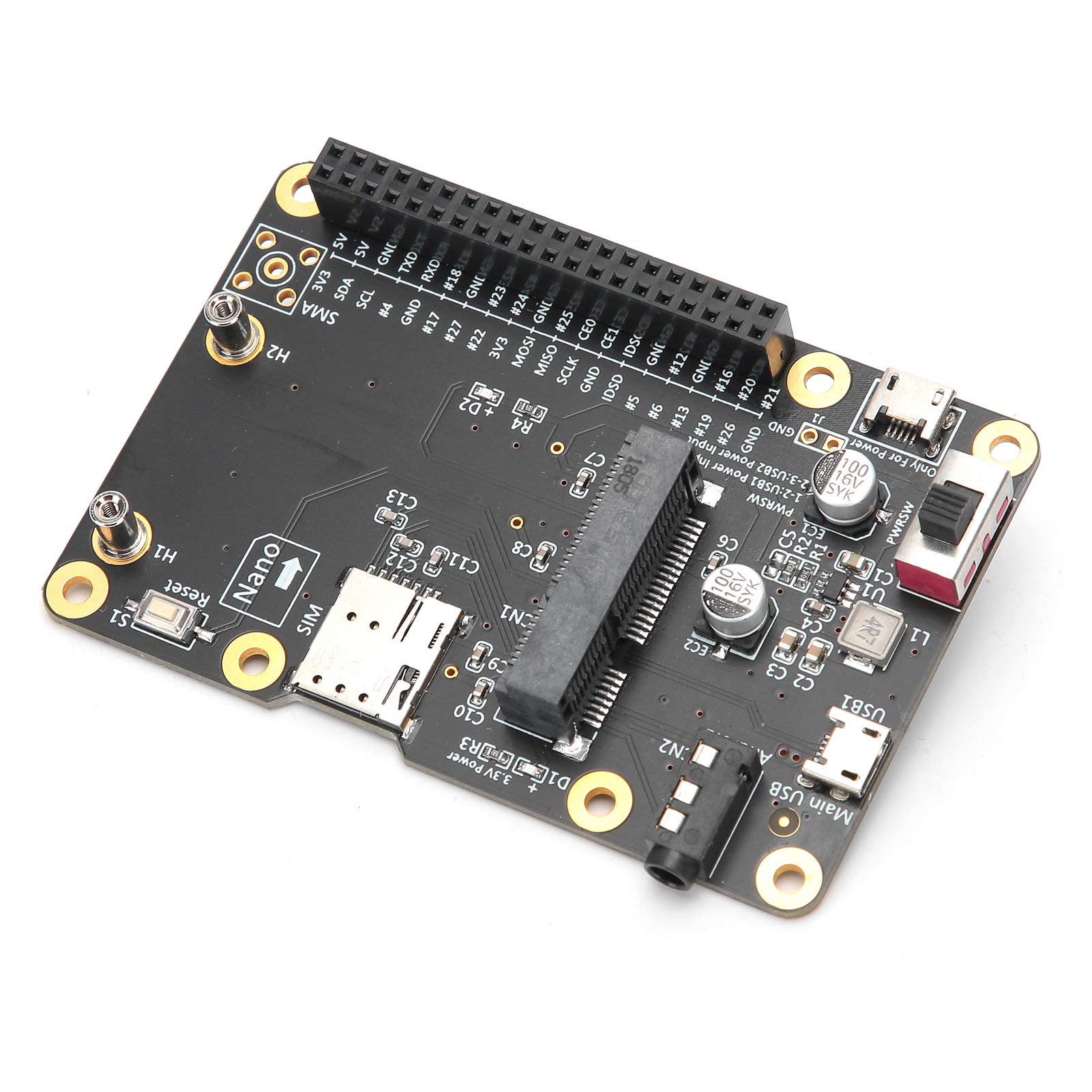 Amazon.com: ASHATA 3G/4G LTE Base Hat for Raspberry Pi 4/3/2/B+ Module ...