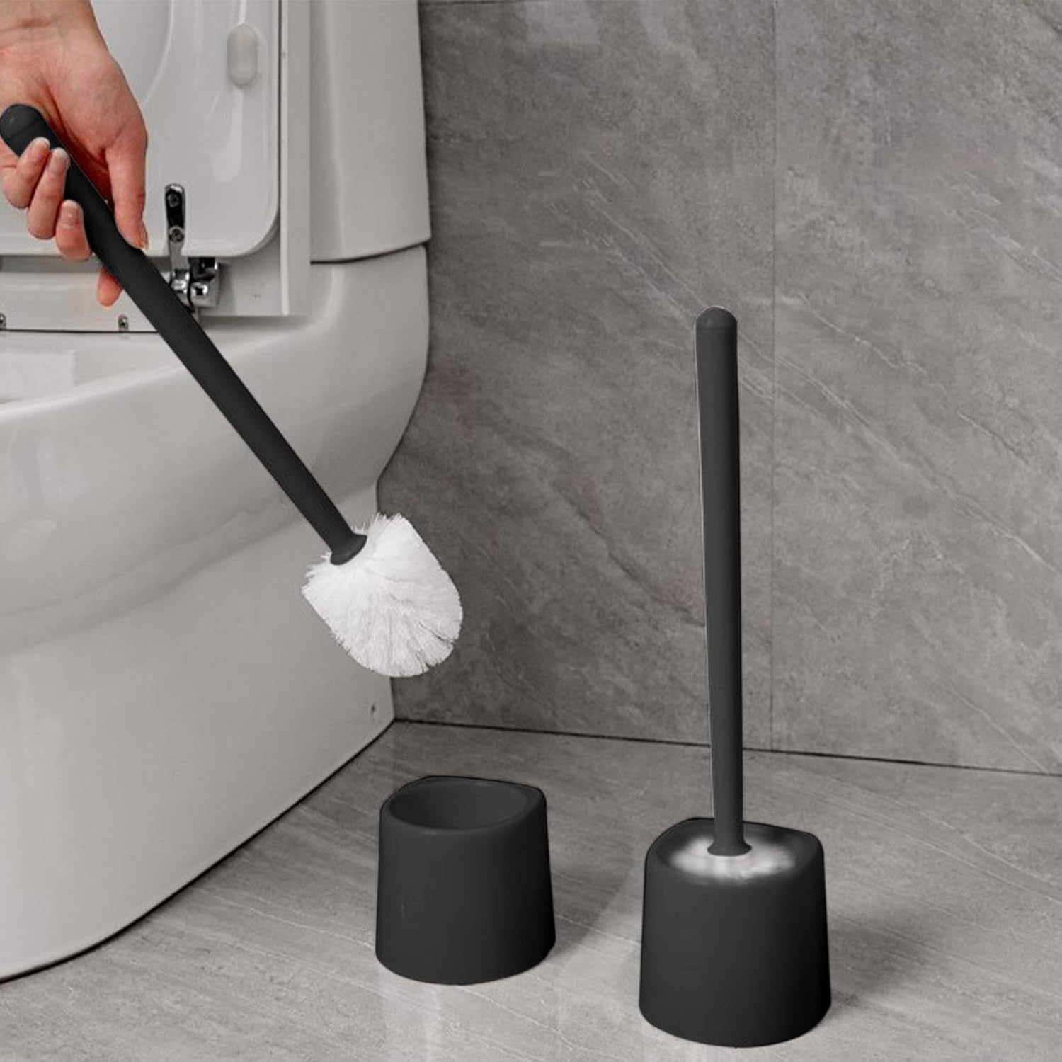Amazon.com: Toilet Brush and Holder Set Toilet Bowl Brush and Holder ...