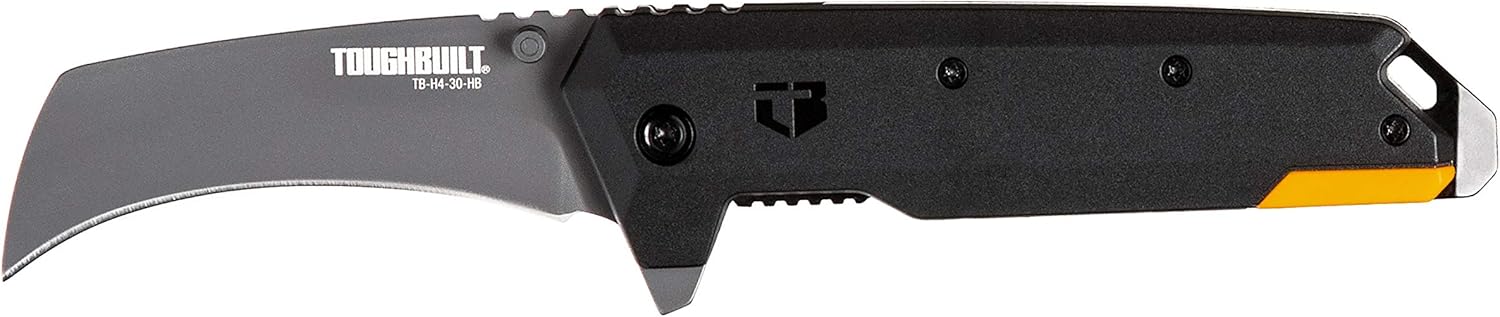 Amazon.com: ToughBuilt - Hawkbill Folding Knife - 3.25” Titanium Coated ...