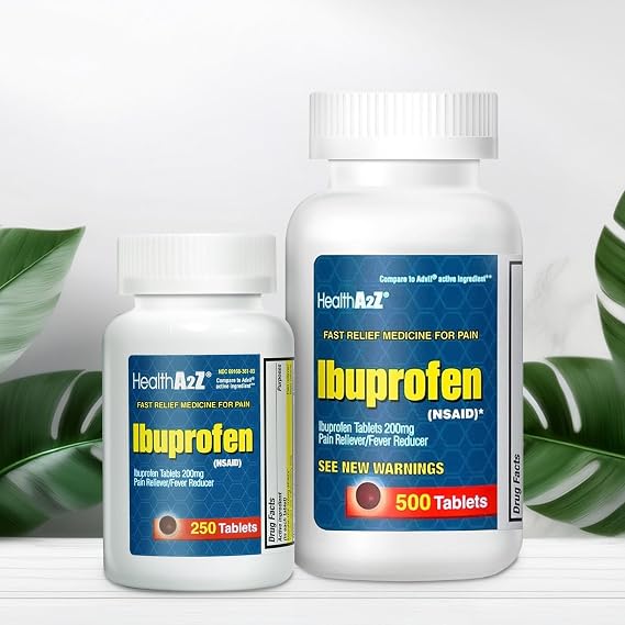 Amazon.com: HealthA2Z Ibuprofen 200mg Tablets | Pain Reliever & Fever ...
