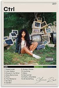Amazon.com: MAYNUO Sza Poster Ctrl Album Cover Sza Ctrl Tracklis Canvas ...
