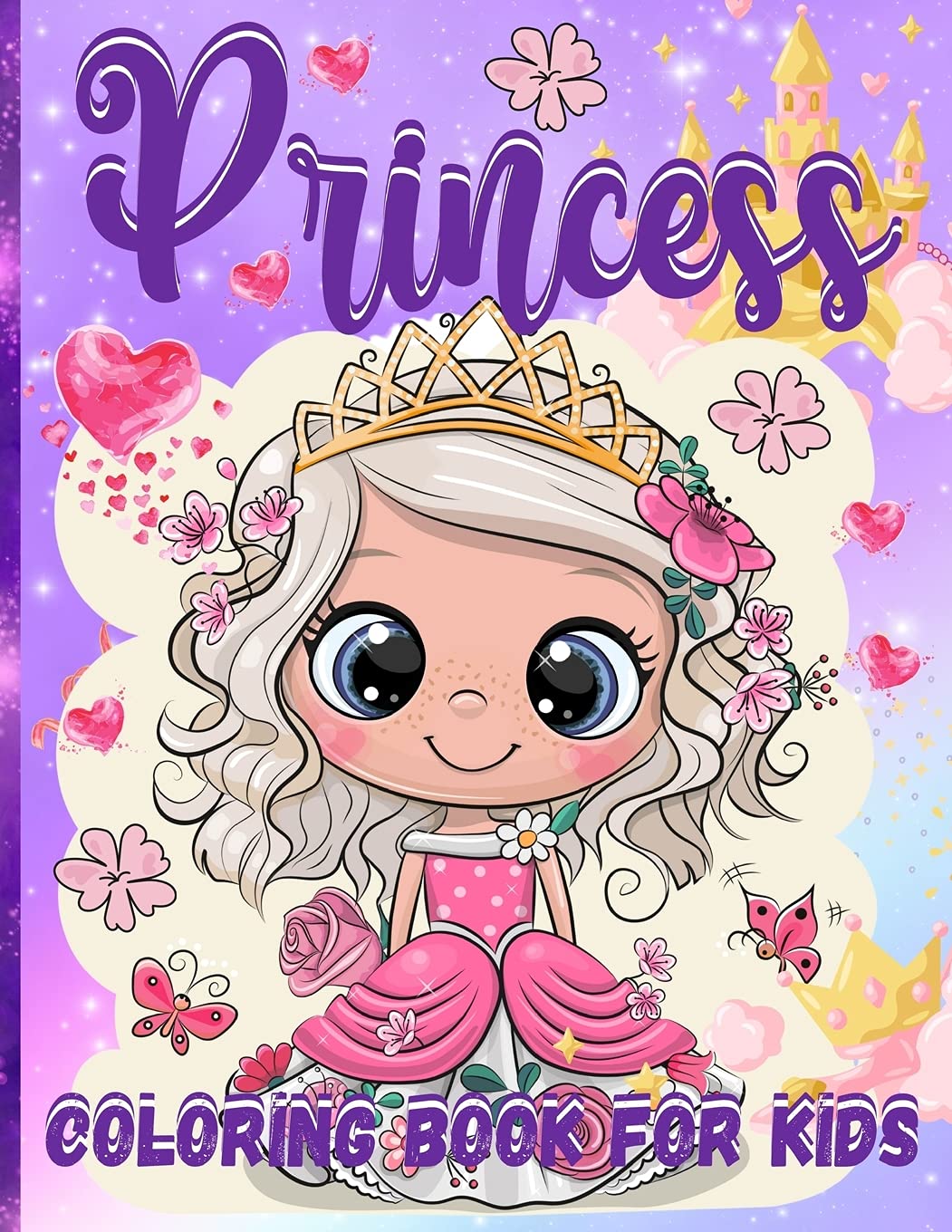 Princess Coloring Book For Girls: Pretty Princesses Coloring Book For ...