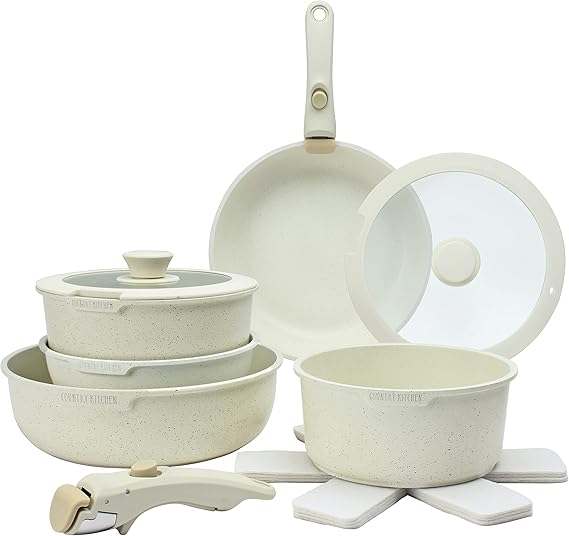 Amazon.com: Country Kitchen 13 Piece Pots and Pans Set - Nonstick ...