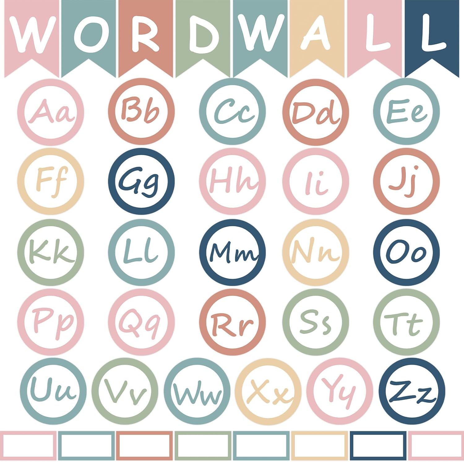 Amazon.com: Boho Word Wall Bulletin Board Set Alphabet Classroom ...