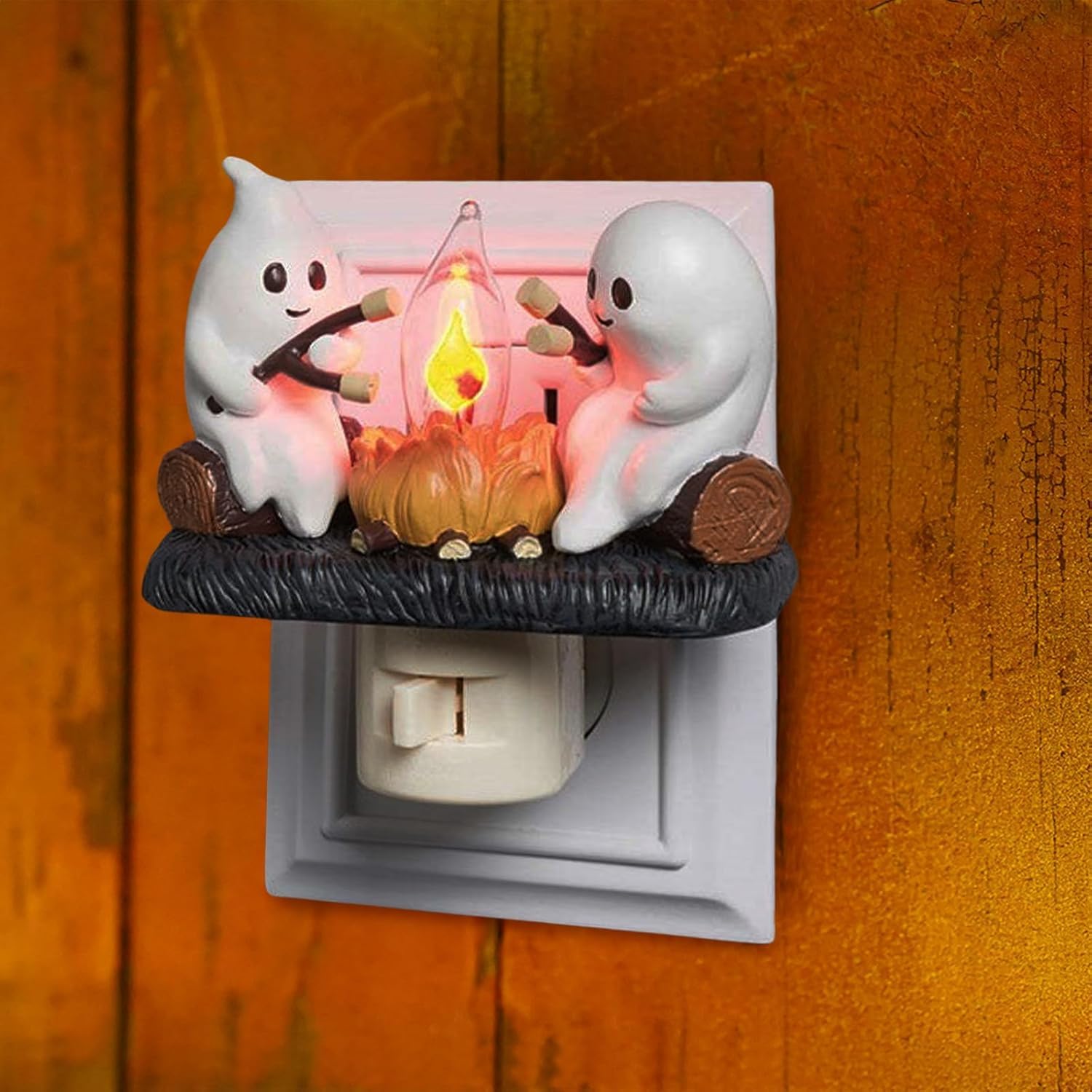 Ghosts Campfire Nightlight, Halloween Night Light Ghost Campfire ...