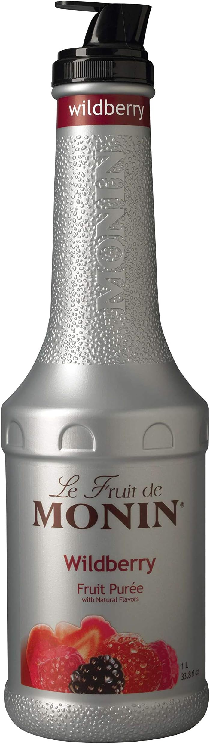 Amazon.com: Monin Strawberry Puree Fruit Puree, 1 Liter (01-0409 ...