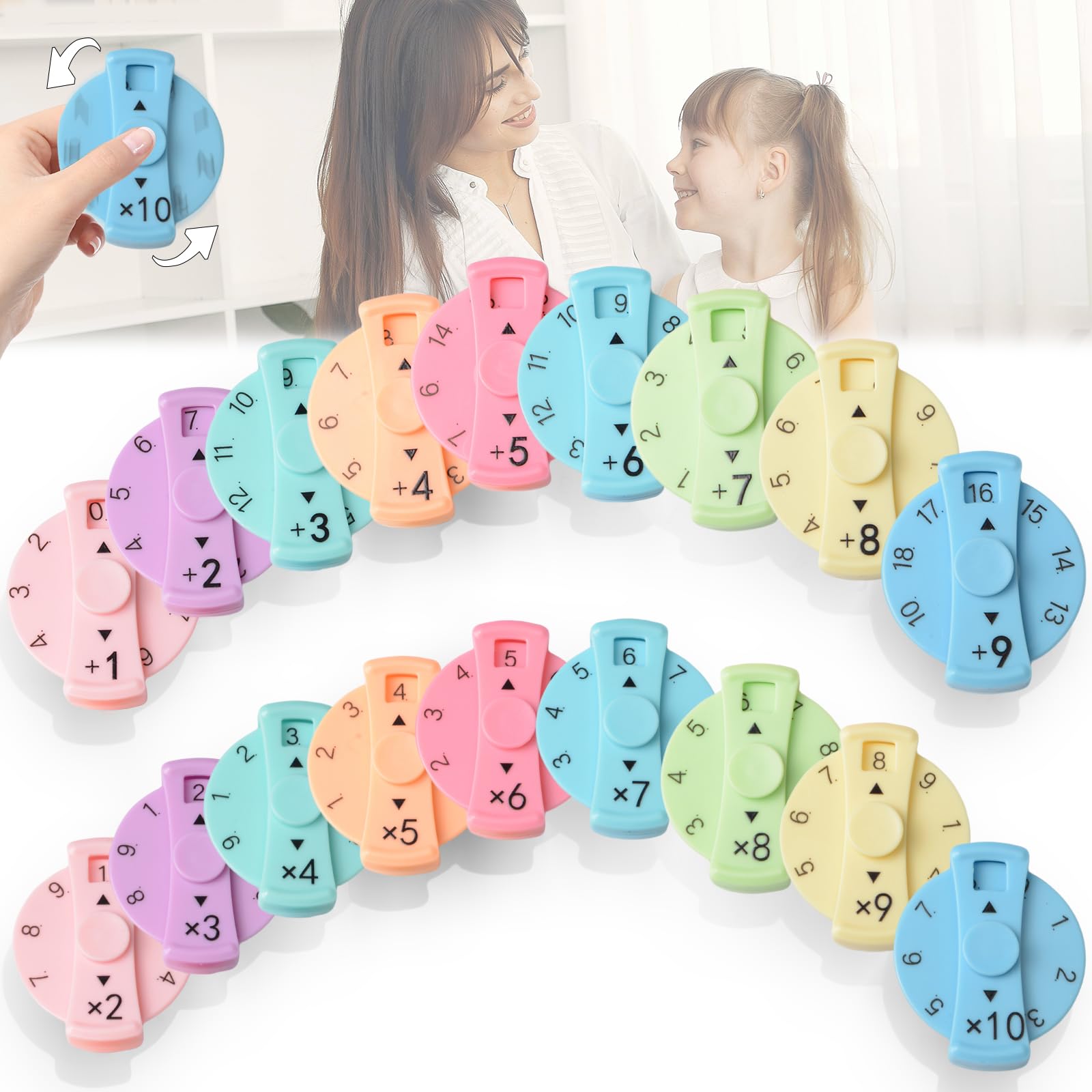 Amazon.com: 18 PCS Math Fidget Spinners,Math Fact Fidget Spinner ...