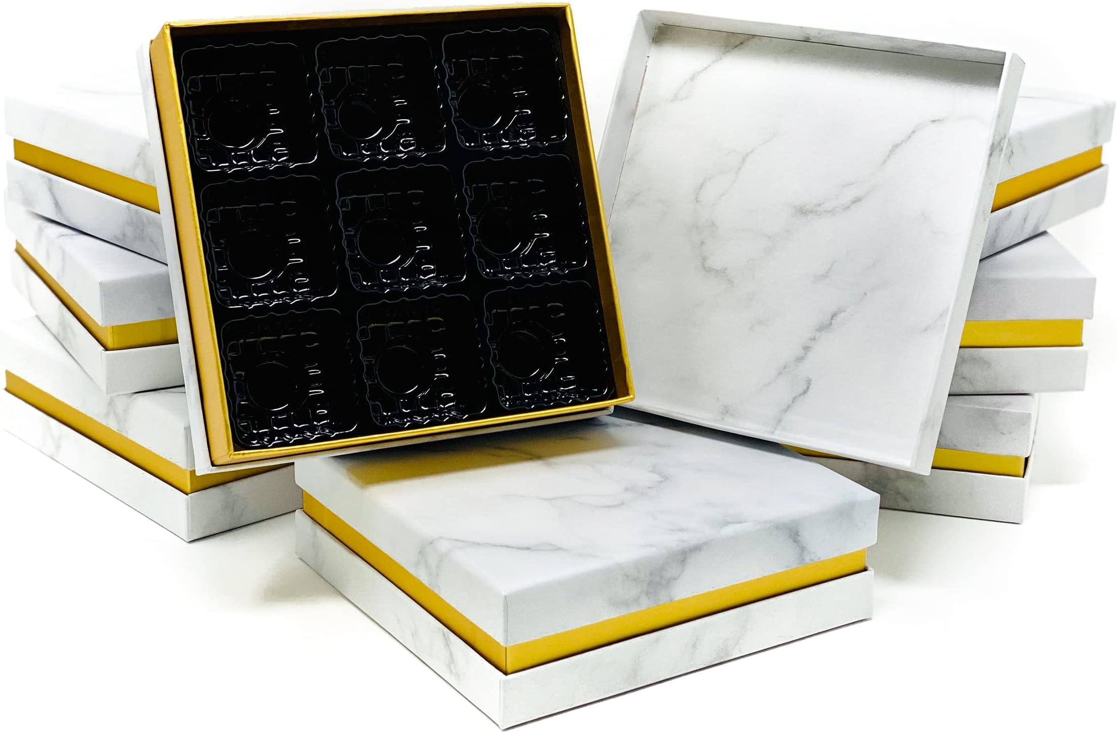 Amazon.com: Tiny Triangle Truffle Boxes -Empty chocolate box with 9 ...
