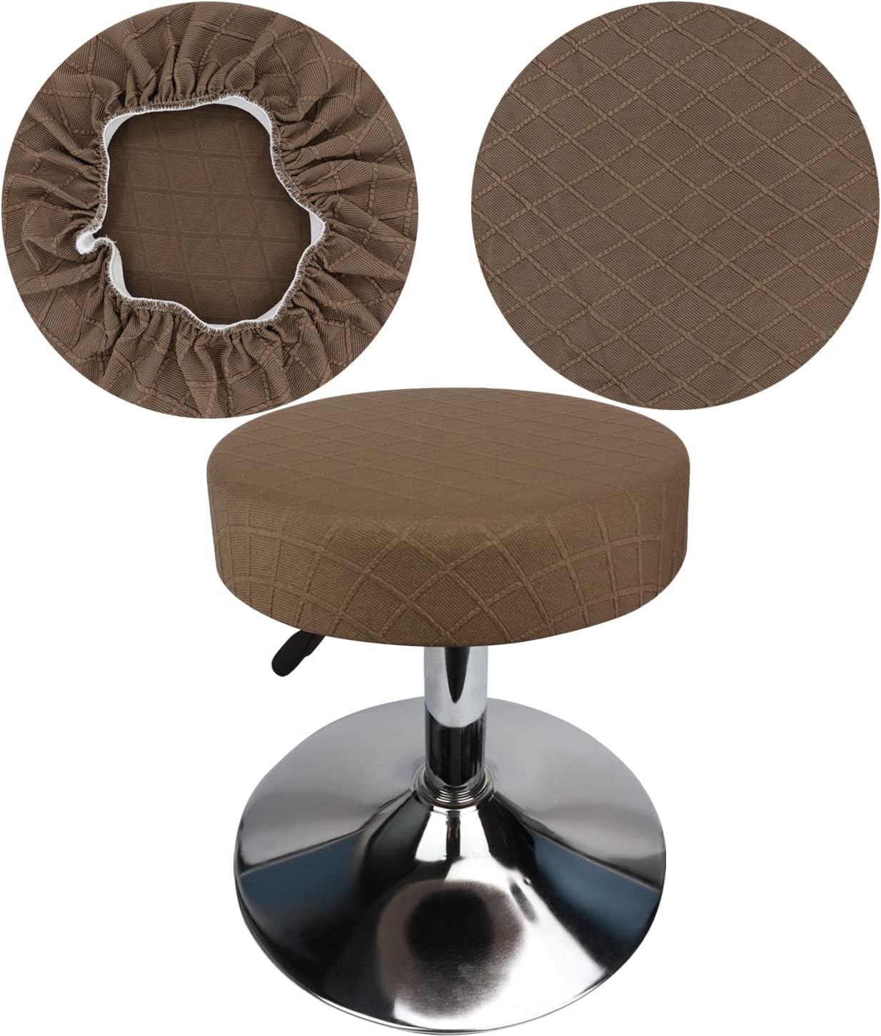 HuaLiSiJi Stool Covers Round 30-40cm/12-15.7" Round Bar Stool Covers ...