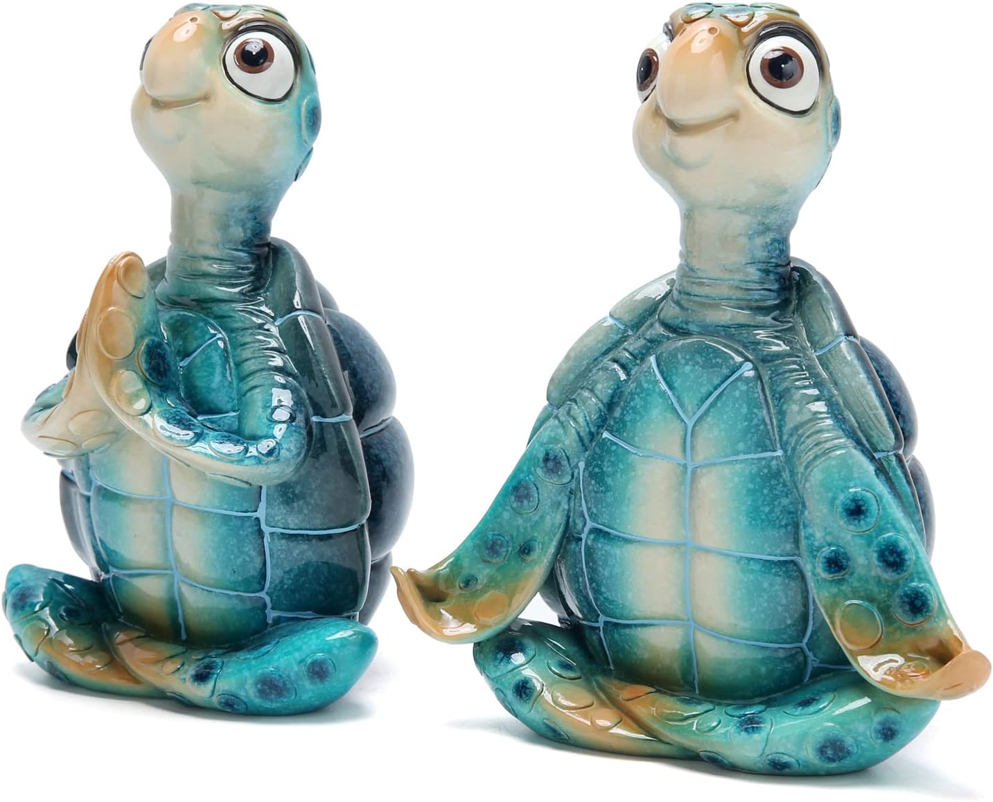 Amazon.com: Hodao 2pcs Turtle Yoga Figurines Decorations Summer ...