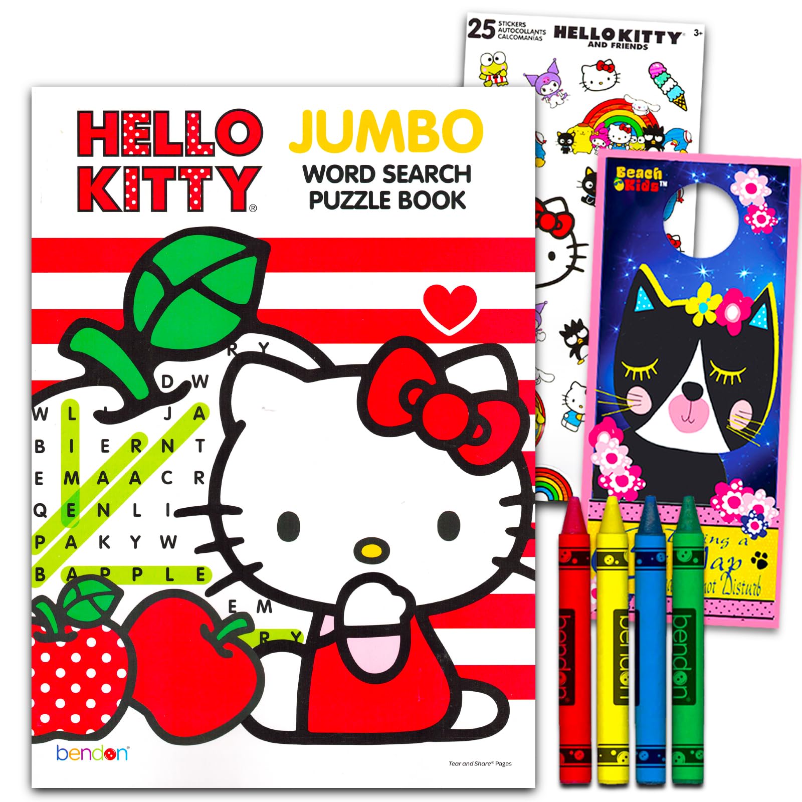 Amazon.com: Hello Kitty Word Search Puzzle Book Set for Kids - Bundle ...