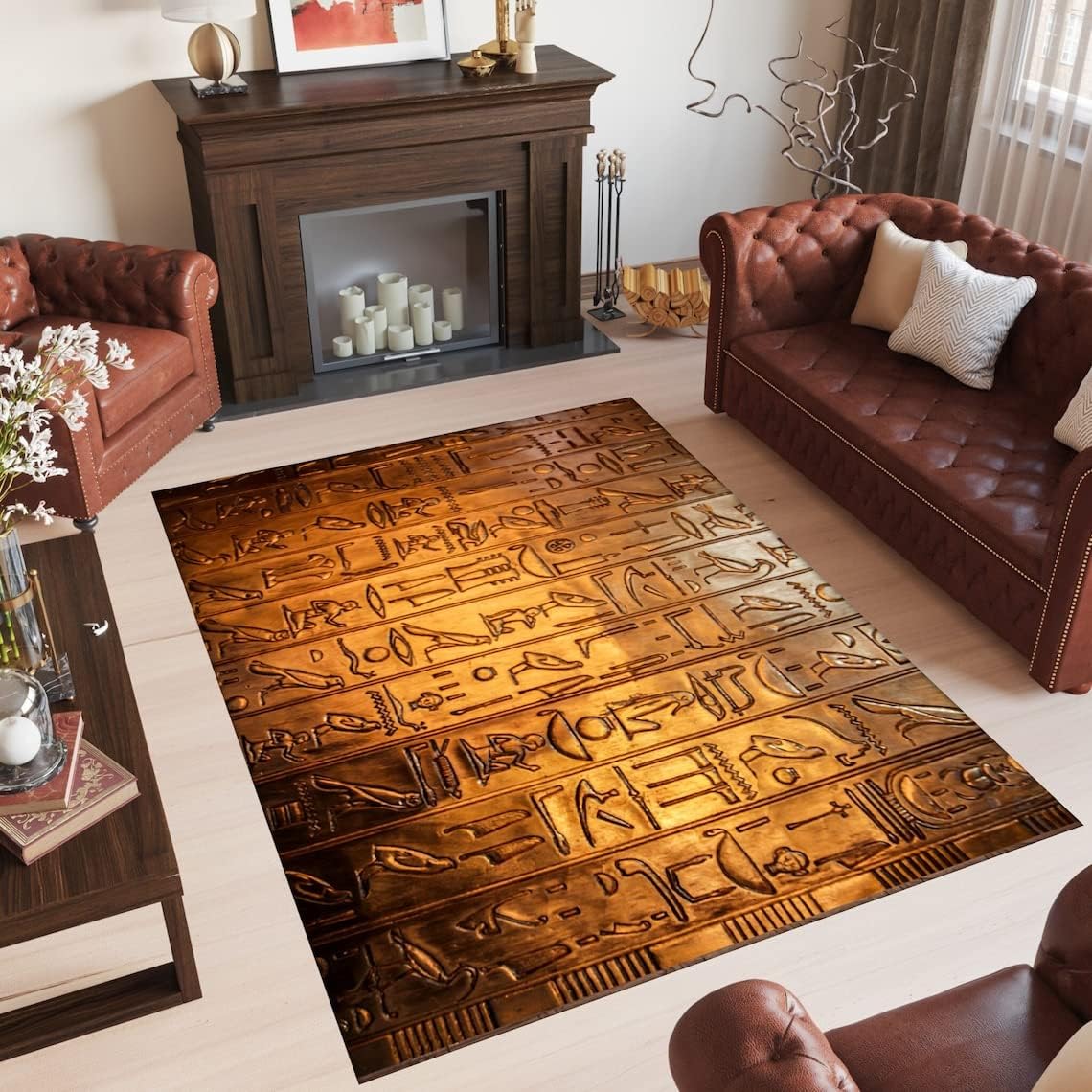 Amazon.com: Ancient Egyptian Rug,Culturel Rug,Egyptian Rug, Ancient Rug, Mason Rug, Third Eye ...