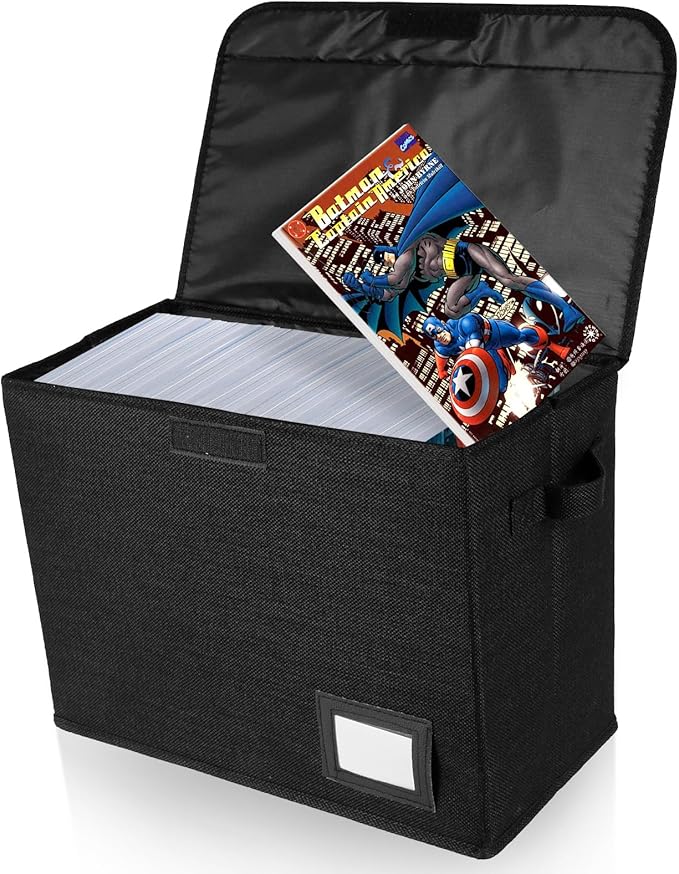 Comic Book Storage Box, Collapsible Comic Book Box, Washable Integrated ...