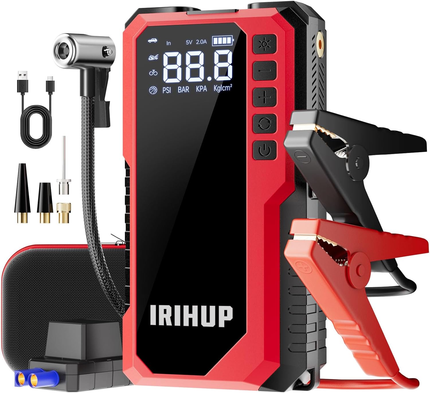Amazon.com: Jump Starter with Air Compressor, 3000A 150PSI Portable Car ...