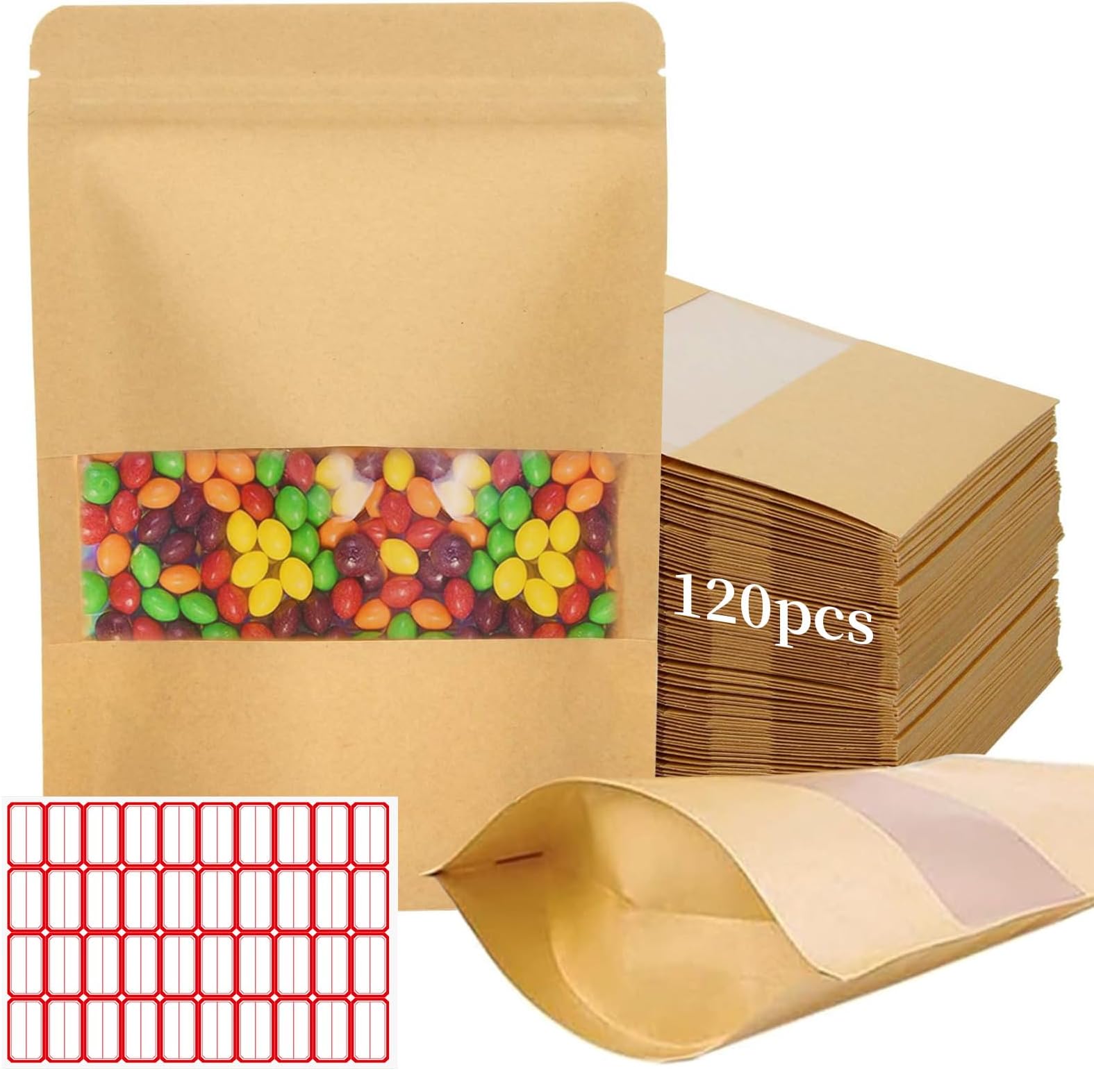 Packsys 100 Bolsas Stand Up Pouch Metalizada Cierre Hermético de ...