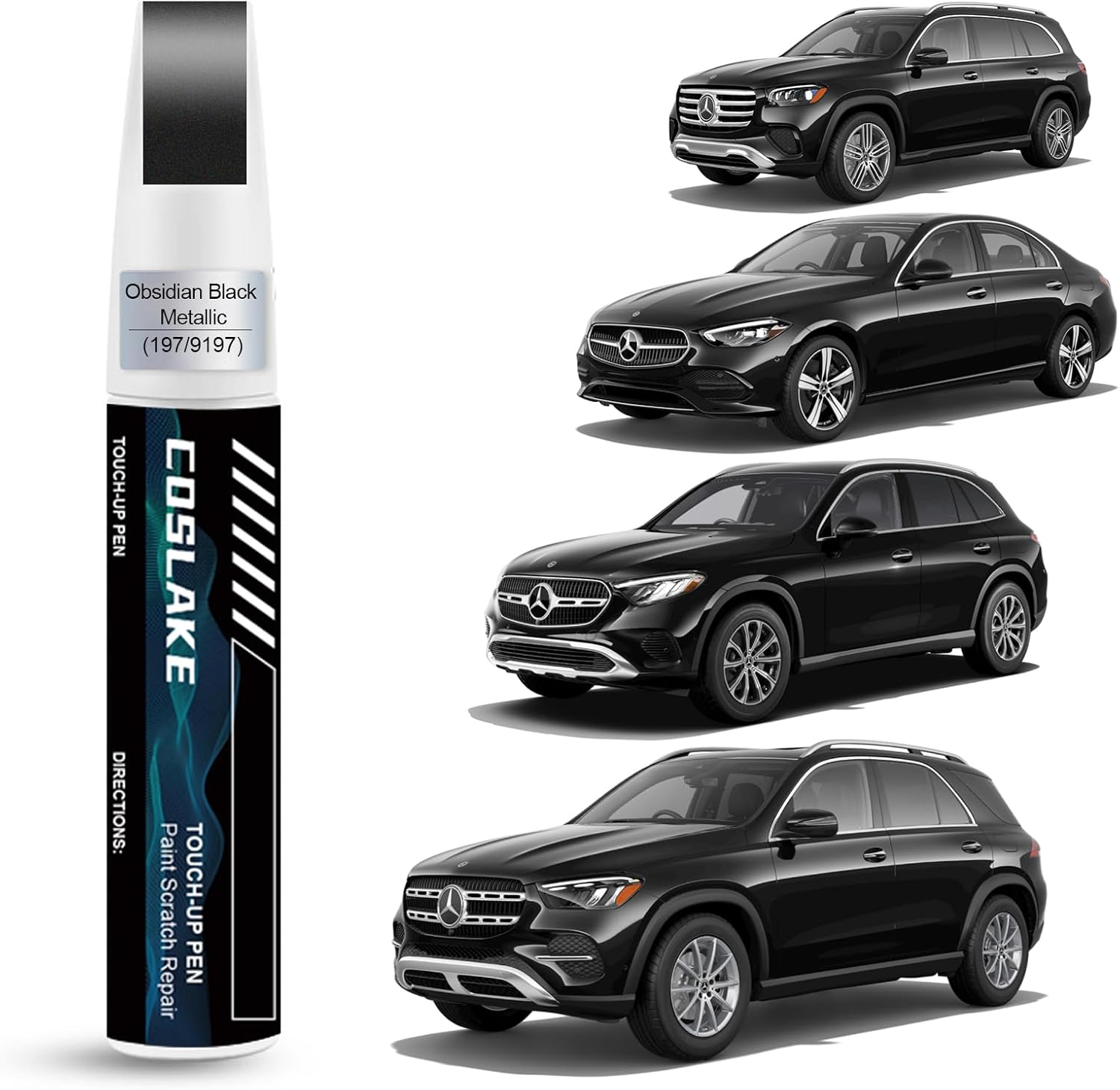 Amazon.com: COSLAKE Car Touch Up Paint(Obsidian Black Metallic(197/9197 ...