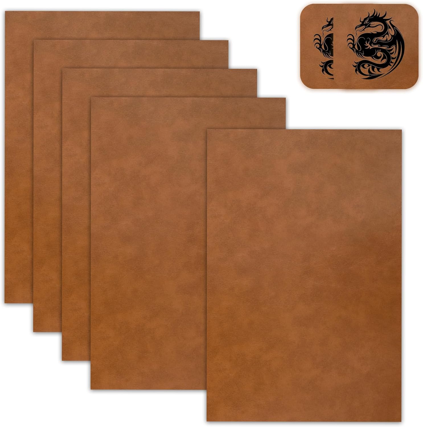Amazon.com: 5 Pack Laserable Leatherette Sheet Faux Leather Laser ...