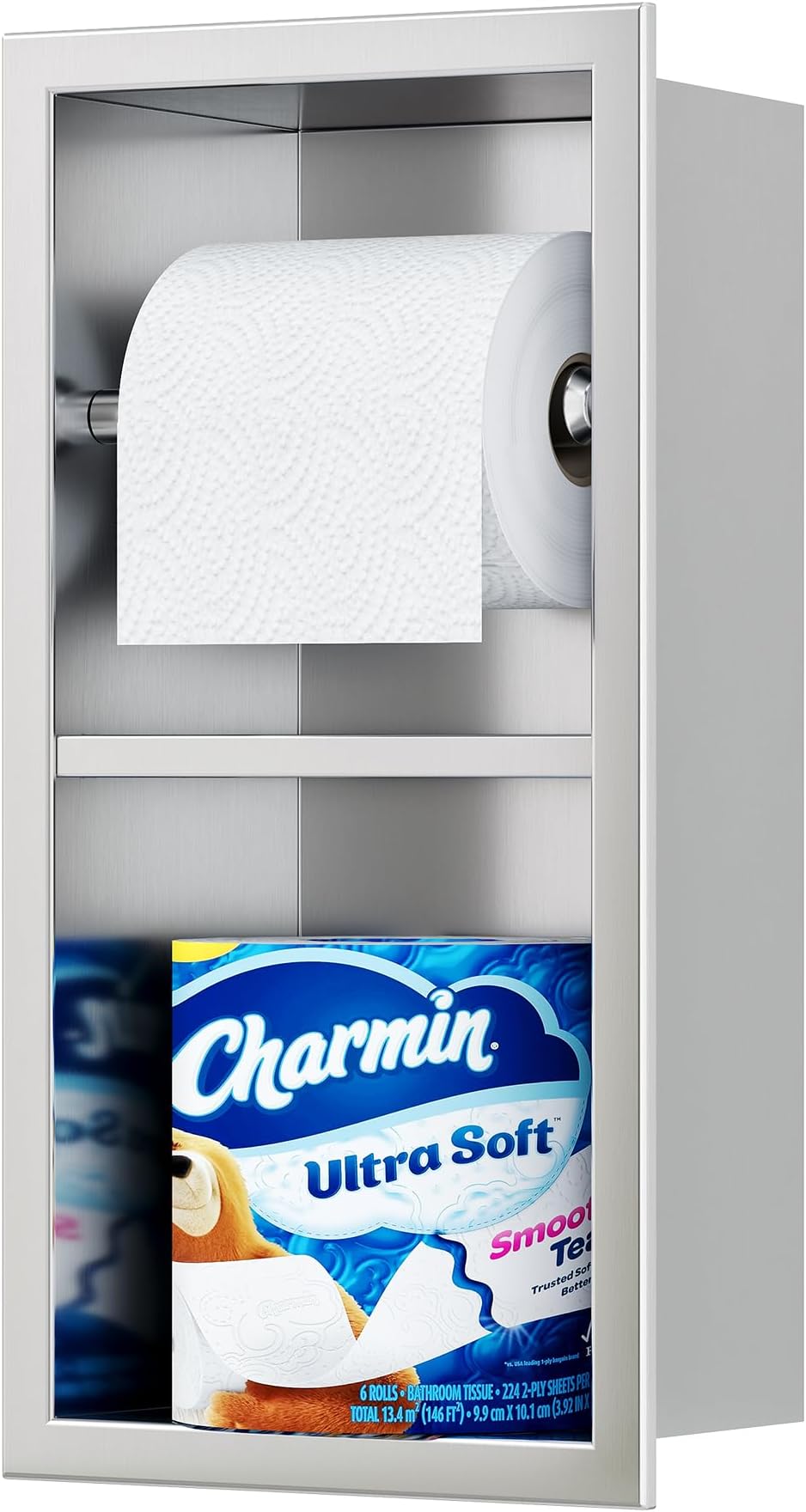 Amazon.com: Qeke Recessed Toilet Paper Holder, 304 Stainless Steel ...