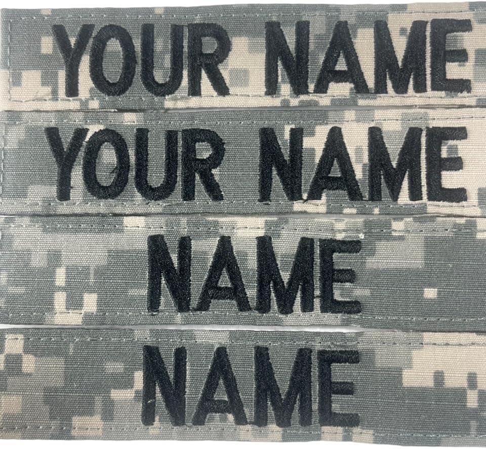 Amazon.com: 4 Piece ACU Name Tape : Clothing, Shoes & Jewelry