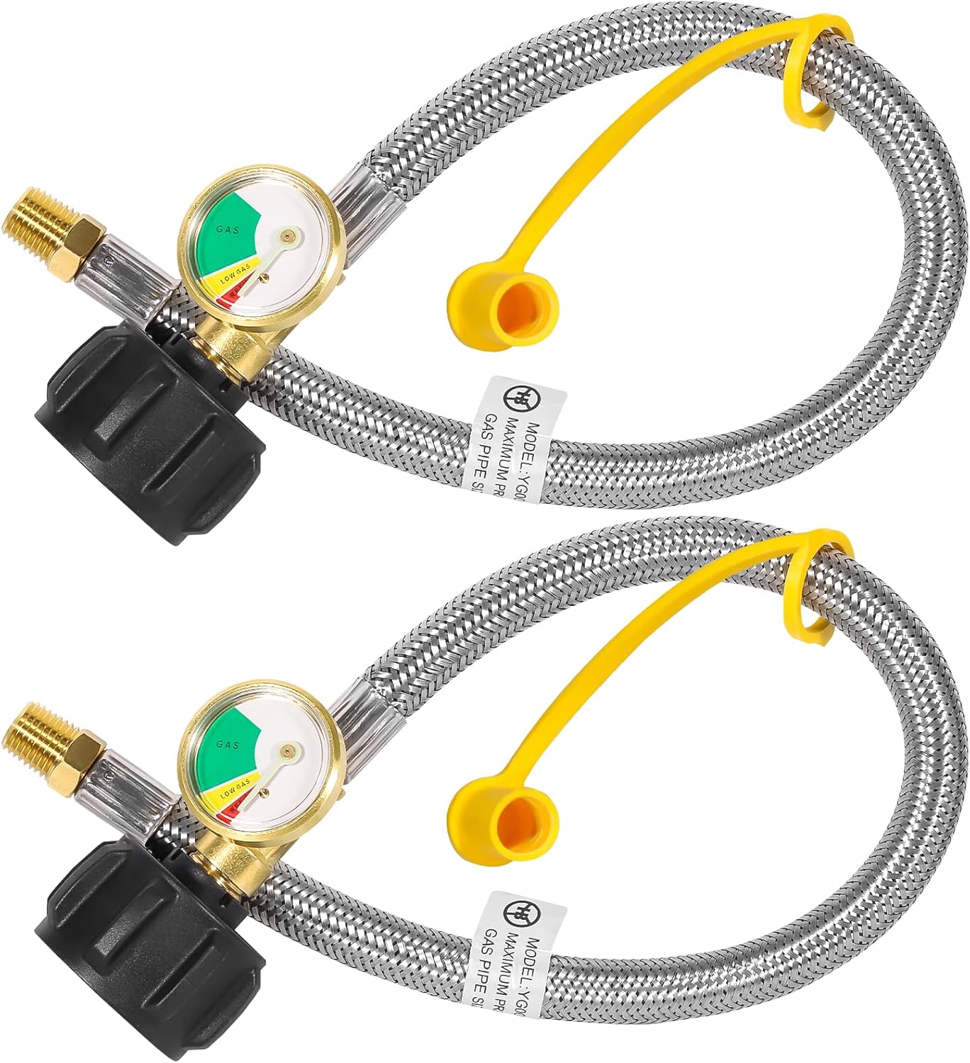 Amazon.com : 18 Inch RV Propane Hose with Gauge - Camper Tank Hose ...