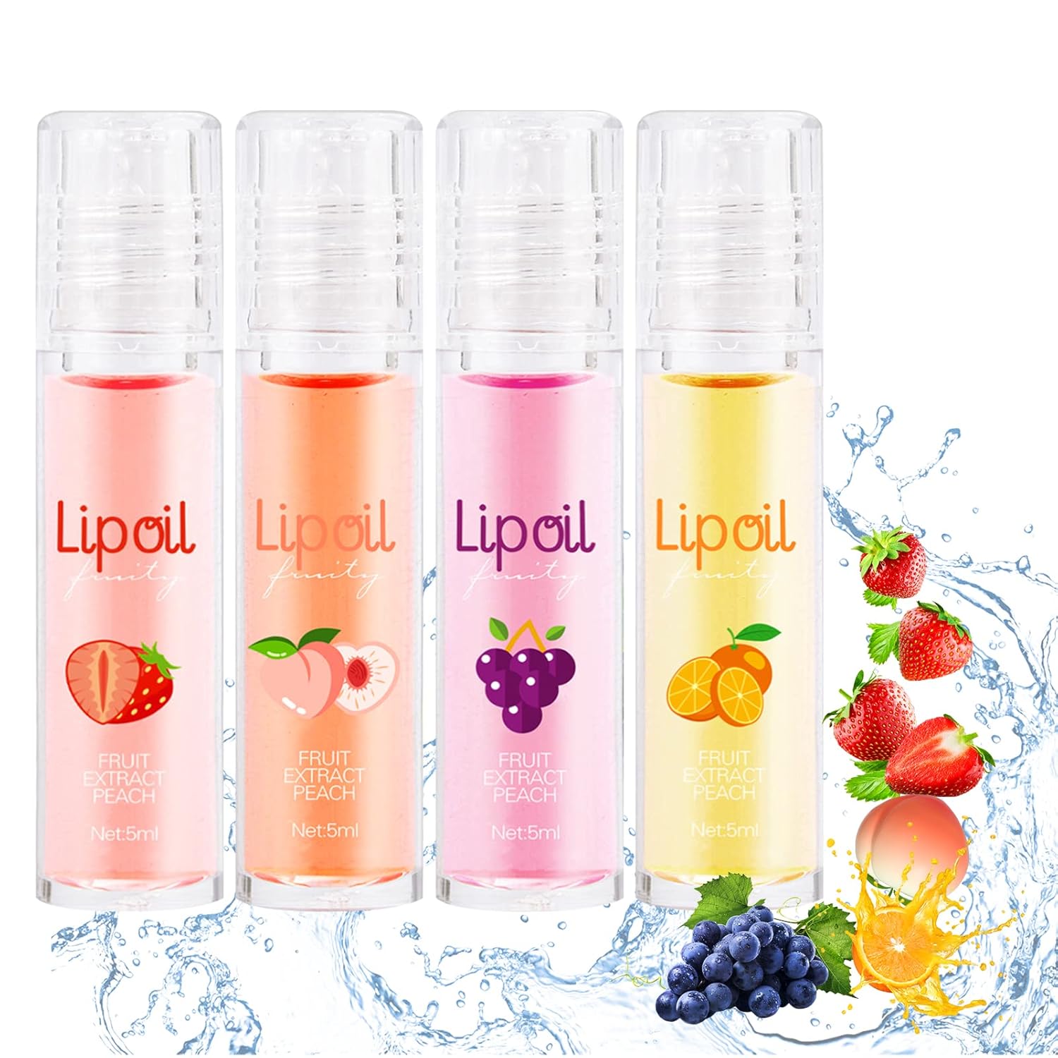 Roll On Glitter Lipgloss,Farblos Lipgloss Durchsichtig,Glitzer-Lipgloss ...