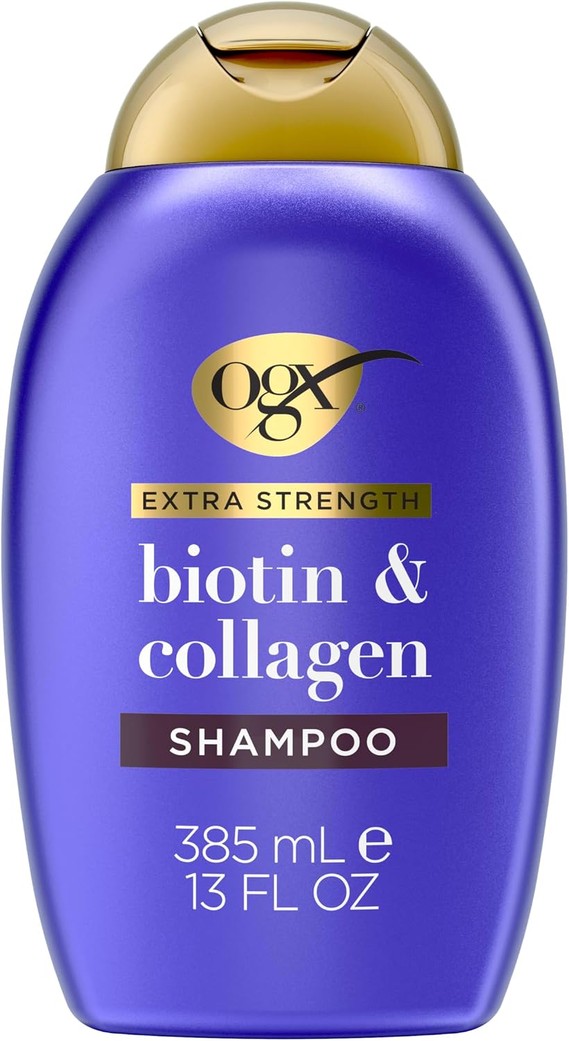 OGX, Shampoo Volumen y Fuerza Extra de Biotina y Colágeno, 385 ml ...